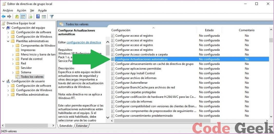 Deshabilitar actualizaciones en Windows 10