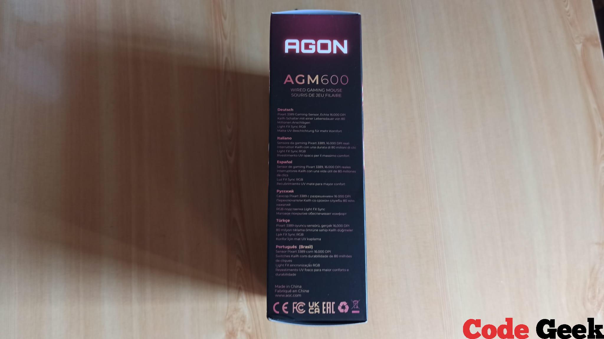 Ratón Gaming AOC AGM600B — Review en Español